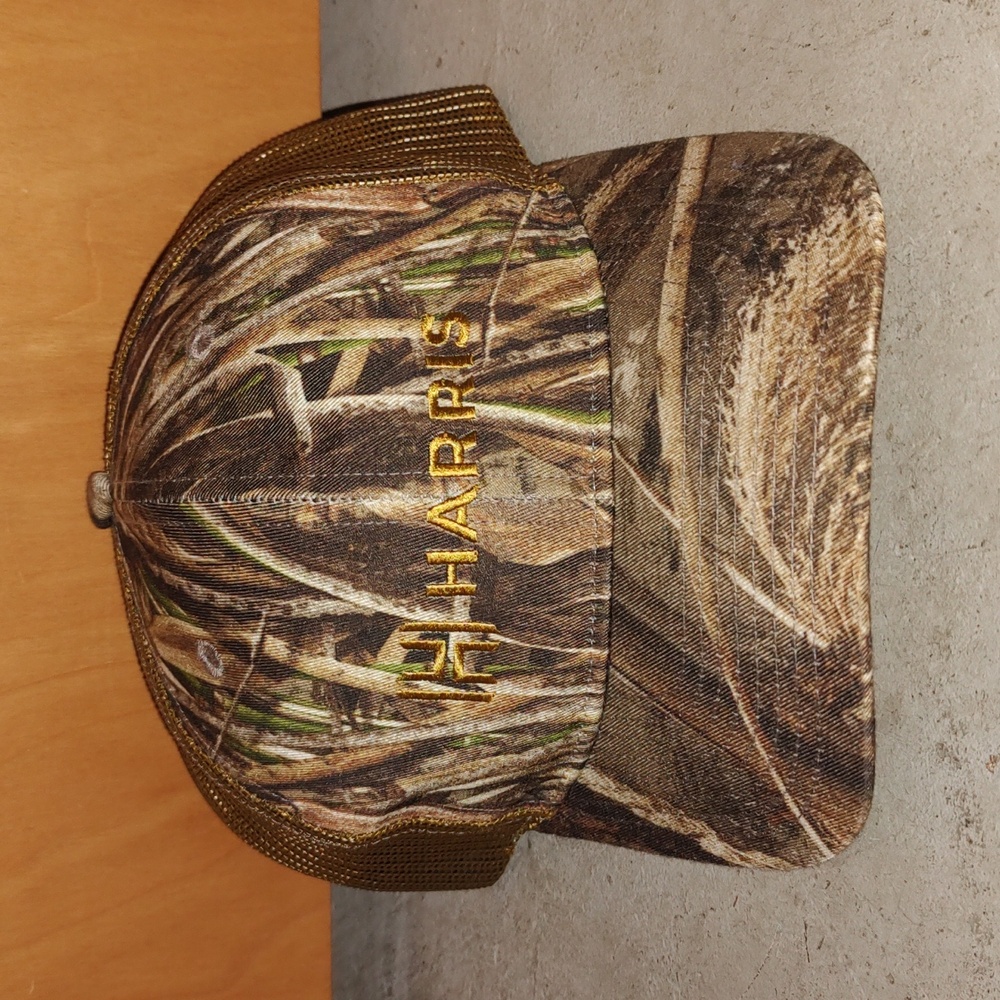 Harris Camo Embroidered Trucker Mesh Snapback Cap Hat - Gem